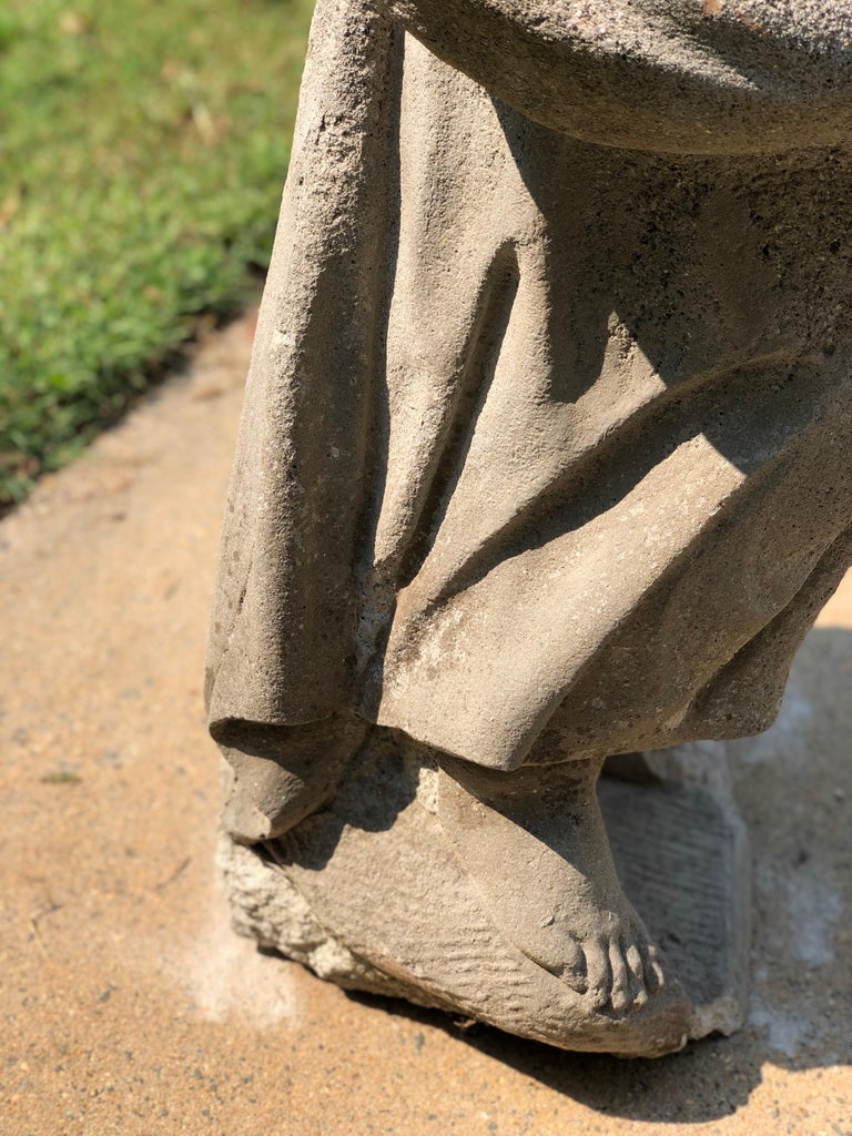 Pair of Classical Cast Stone Four Seasons Garden Statues For Sale at ...