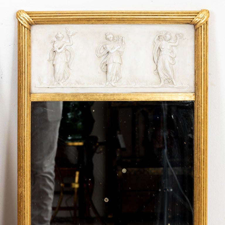 Pair of Classical Style Mirrors With Three Graces For Sale at 1stDibs