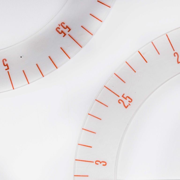 Pair of Clear Perspex Circular Stationery Shapes For Sale at 1stDibs