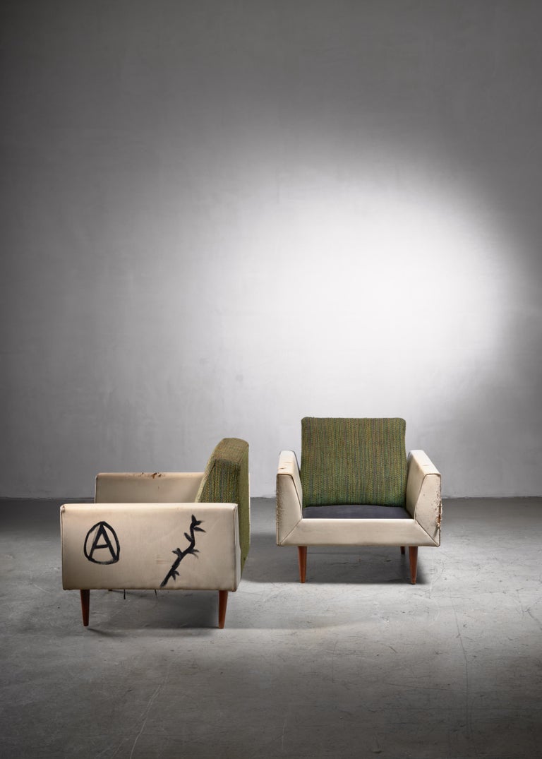 Pair of Club Chairs by Theo Ruth for Artifort, 1950s For Sale at 1stDibs