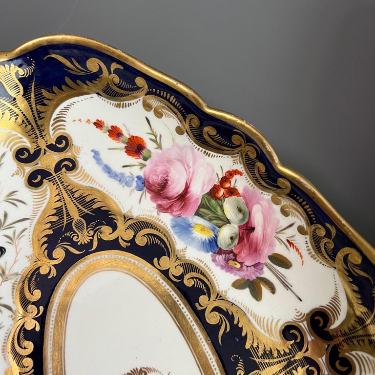 Pair of Coalport Porcelain Oval Dishes, Flowers and Birds Patt.759 ...