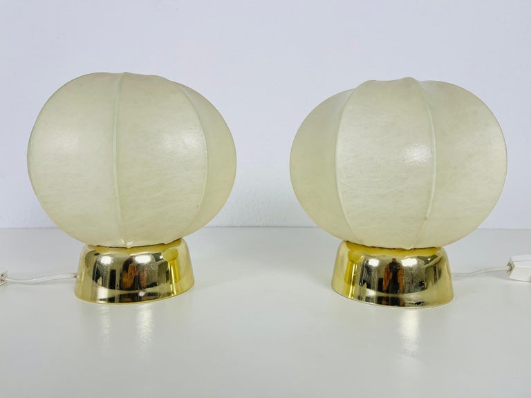 Pair of Cocoon Table Lamps, 1960s For Sale at 1stDibs