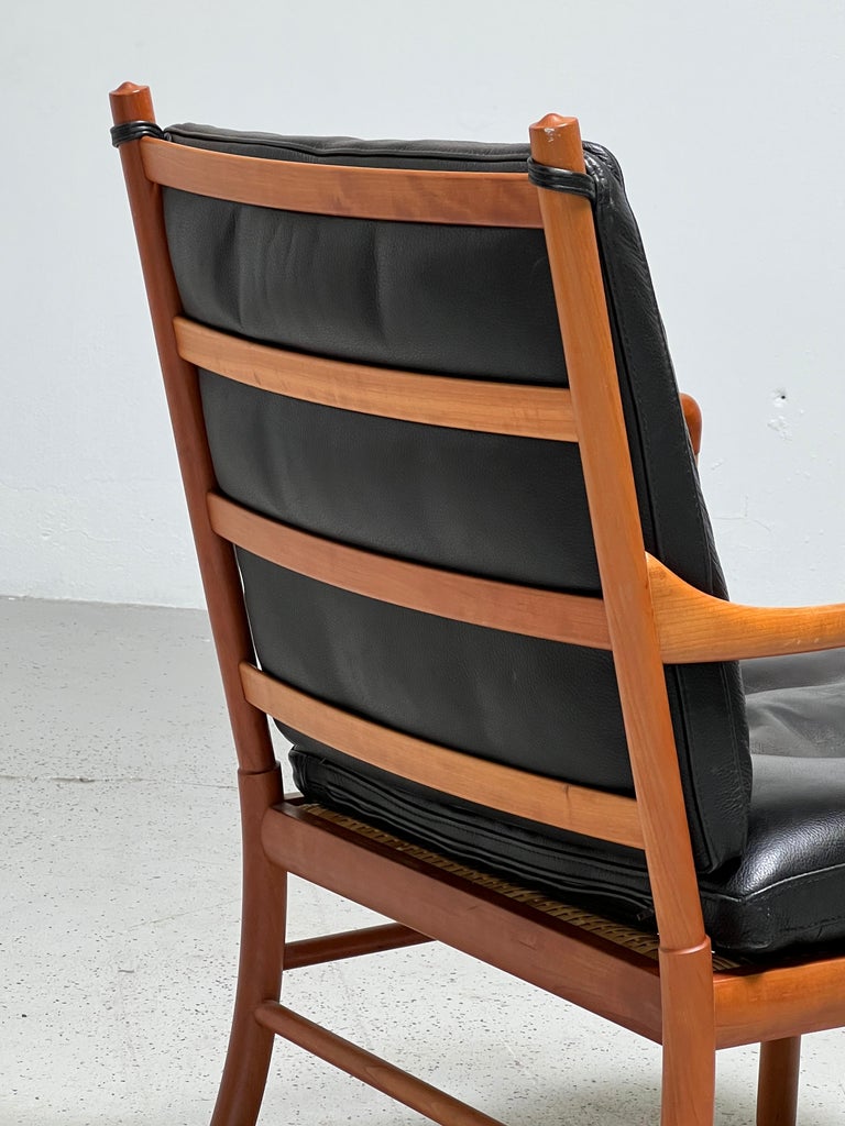 Pair of Colonial Chairs and Ottoman by Ole Wanscher For Sale at 1stDibs