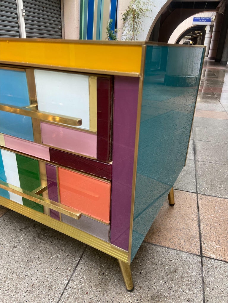 Pair of Colored Bedside Tables, Northern Italy, circa 1980 For Sale at ...