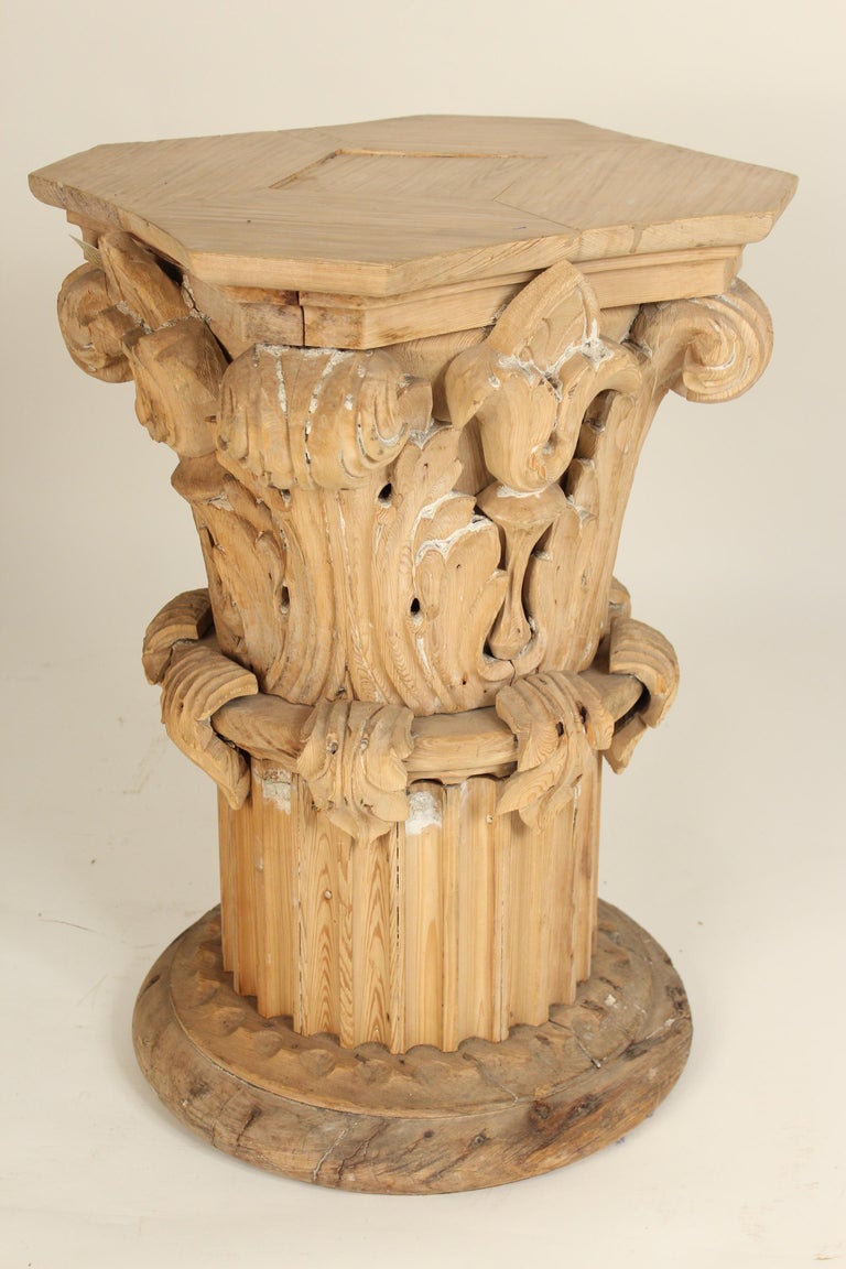 Pair of Column Form Occasional Tables at 1stDibs