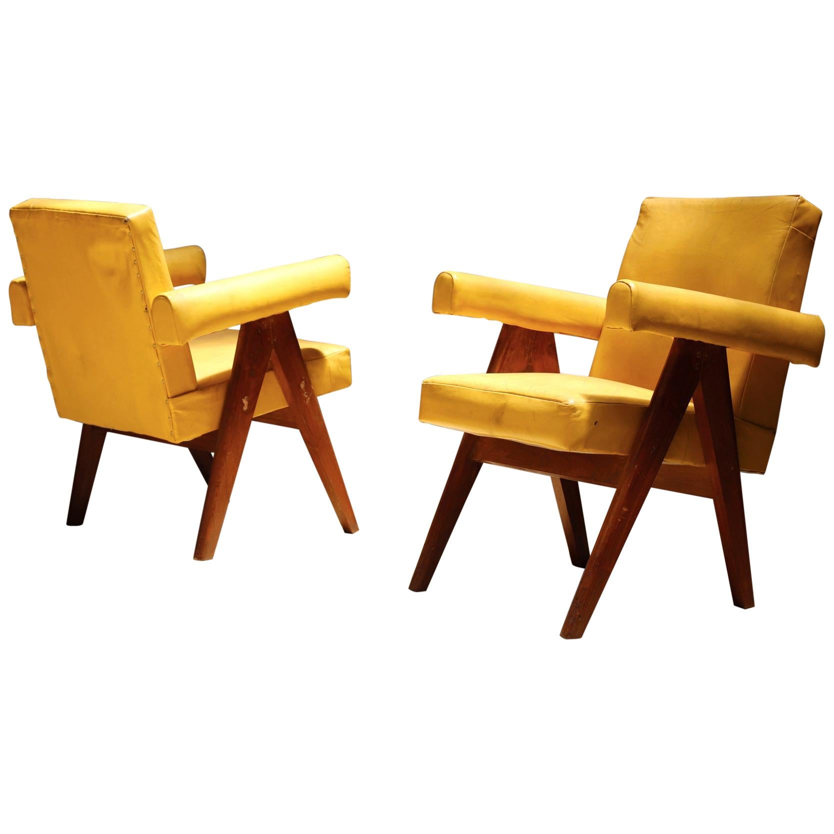 Pair of Committee Chair by Pierre Jeanneret at 1stDibs