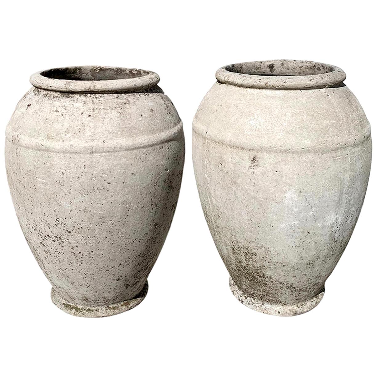Pair of Concrete Urns by Willy Guhl at 1stDibs