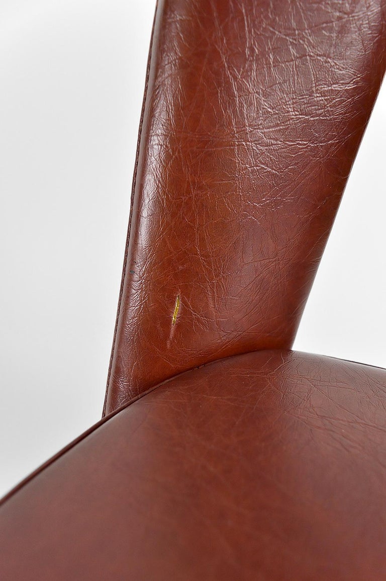 Pair of Conference Chairs in Chrome and Leatherette, circa 1960 For ...