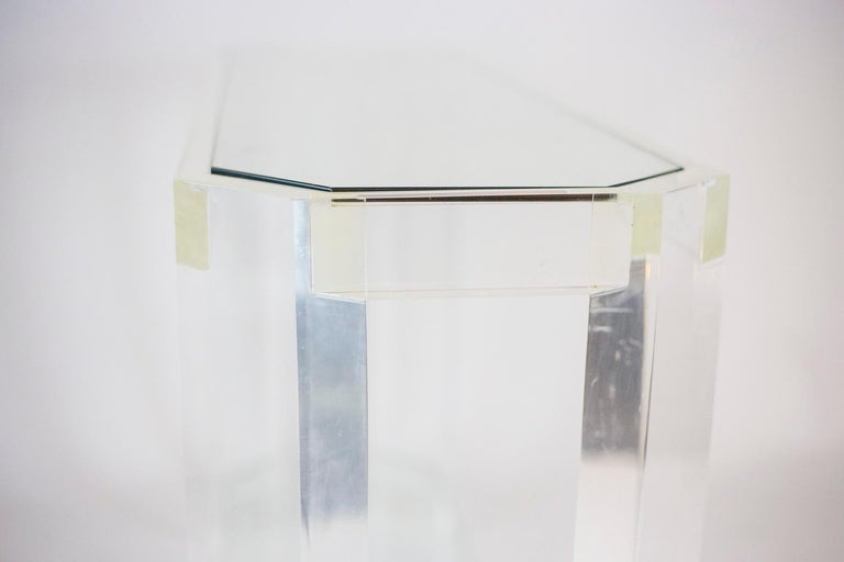 Console in Transparent Lucite, 1970s at 1stDibs