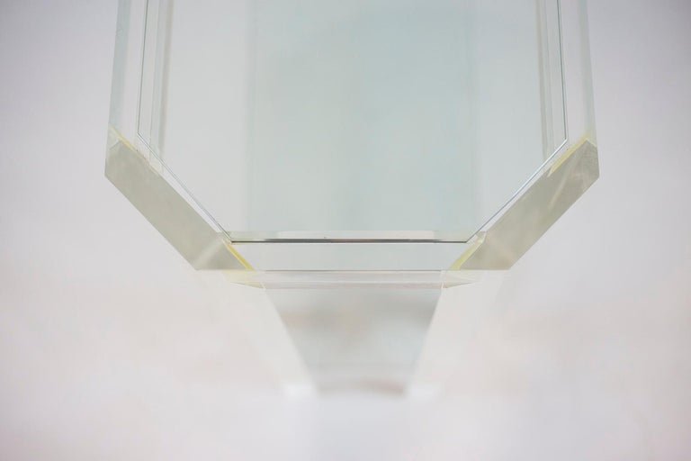 Console in Transparent Lucite, 1970s at 1stDibs