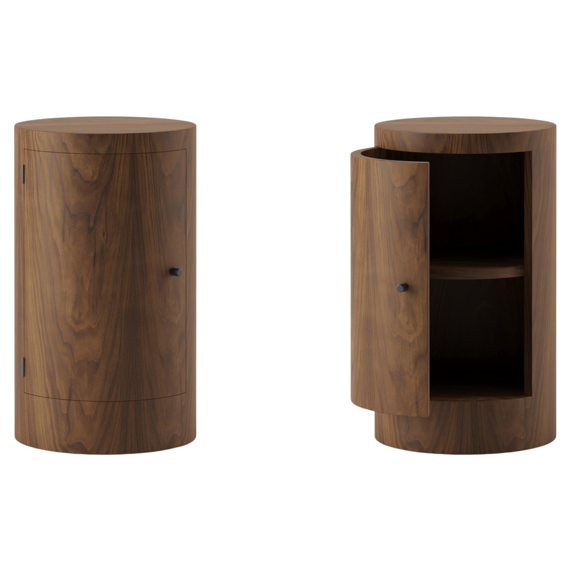 Pair of Constant Night Stands in Walnut by Master Studio for Lemon For ...