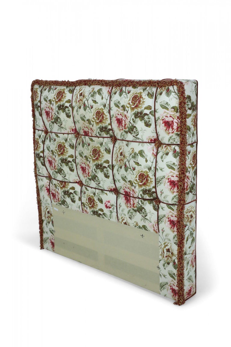 Pair of Contemporary Floral Tufted Upholstered Twin-Size Headboards For ...