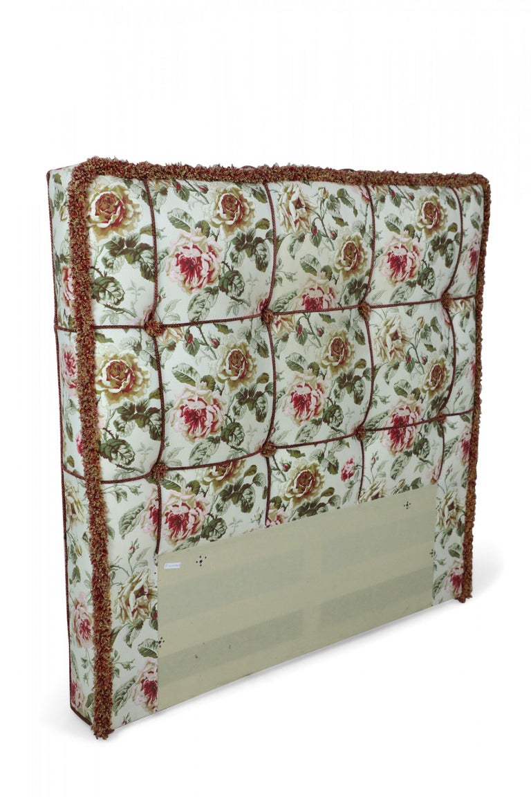 Pair of Contemporary Floral Tufted Upholstered Twin-Size Headboards For ...