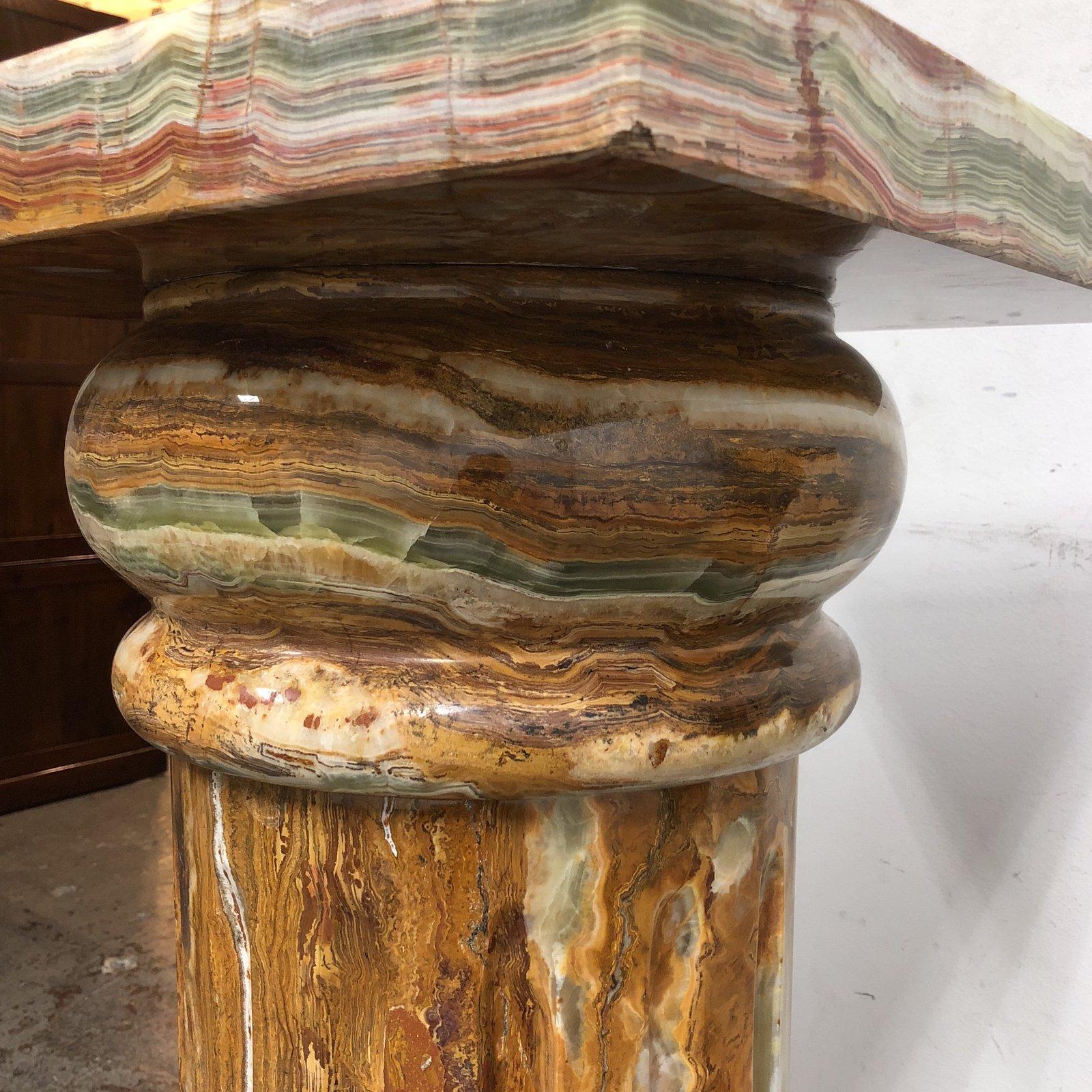Pair of Contemporary Marble Pedestals For Sale at 1stDibs