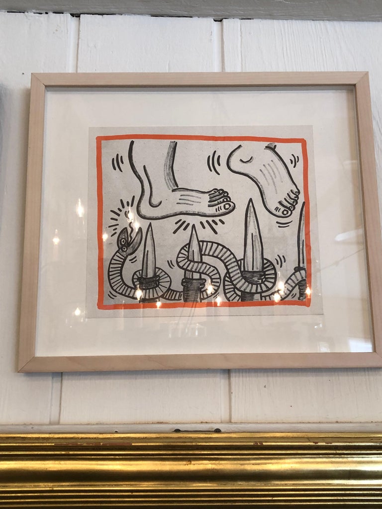 Pair of Cool Keith Haring Lithographs For Sale at 1stDibs