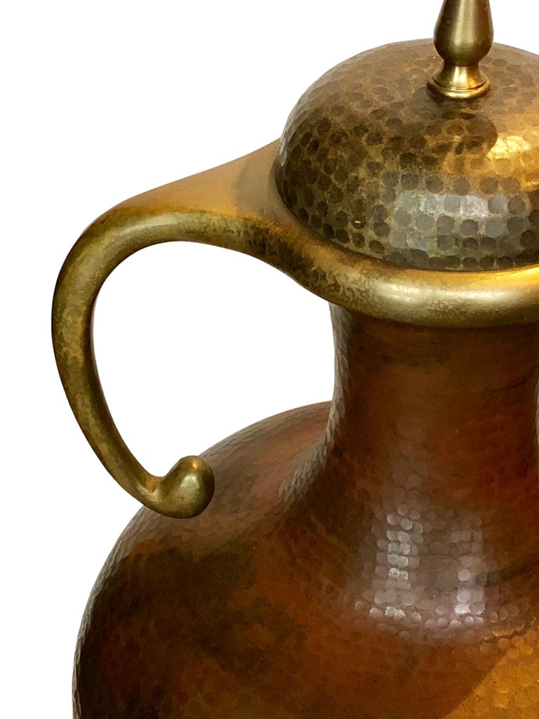Pair of Copper Arts and Crafts Lamps For Sale at 1stDibs