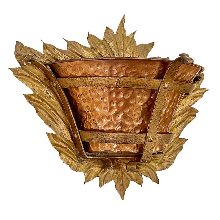 Pair of Copper Sconces For Sale at 1stDibs