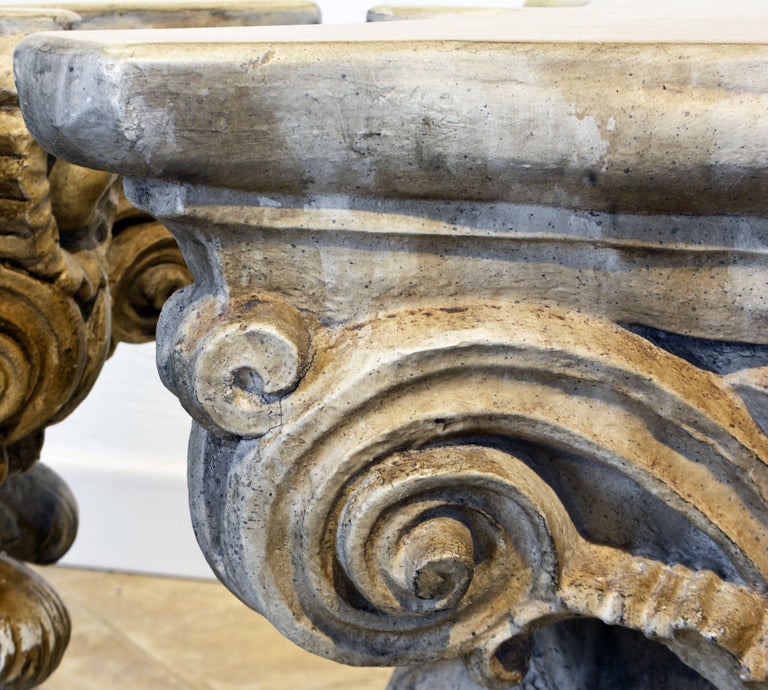 Pair of Corinthian Plaster Capitals after The Antique, Table Bases or ...