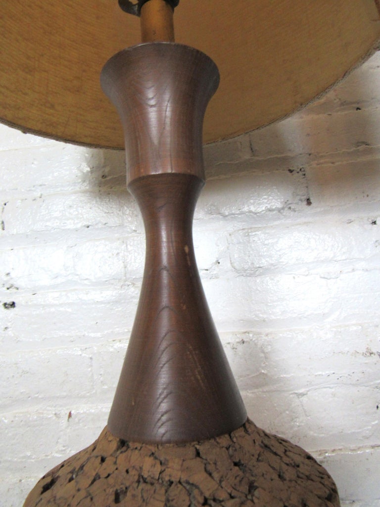 Pair of Cork Table Lamps For Sale at 1stDibs | vintage cork lamp, cork ...