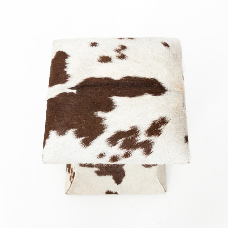 Pair of Cowhide Stools at 1stDibs | brazilian cowhide