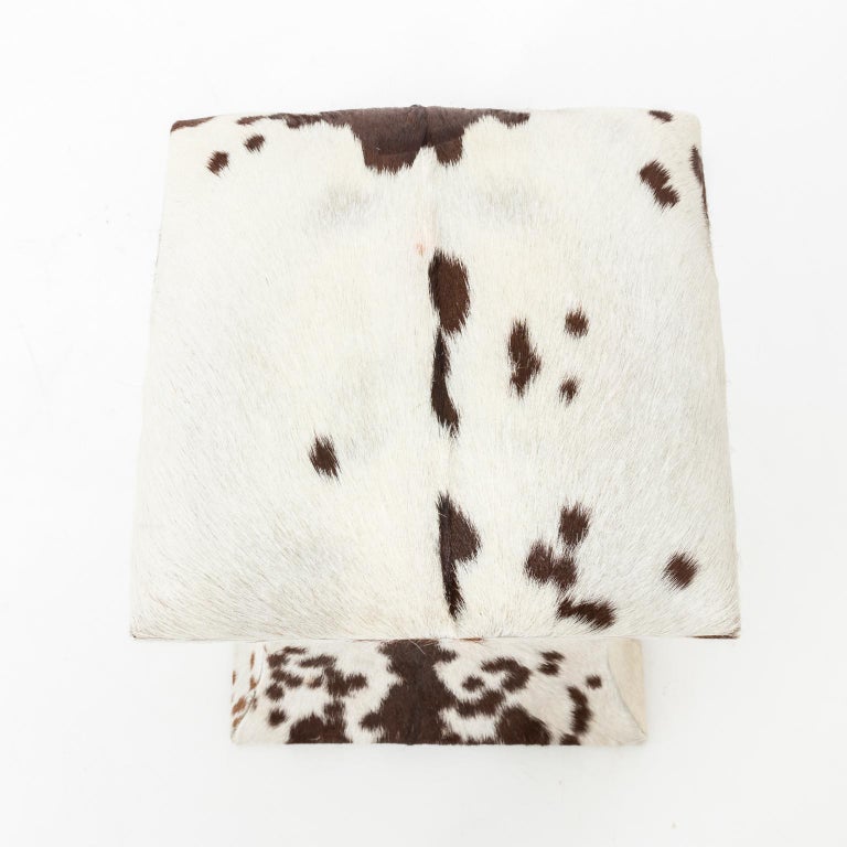Pair of Cowhide Stools at 1stDibs | brazilian cowhide