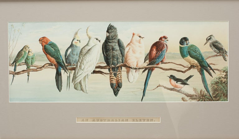 Pair of Cricket Prints, Harry Bright, an English Team and an Australian ...