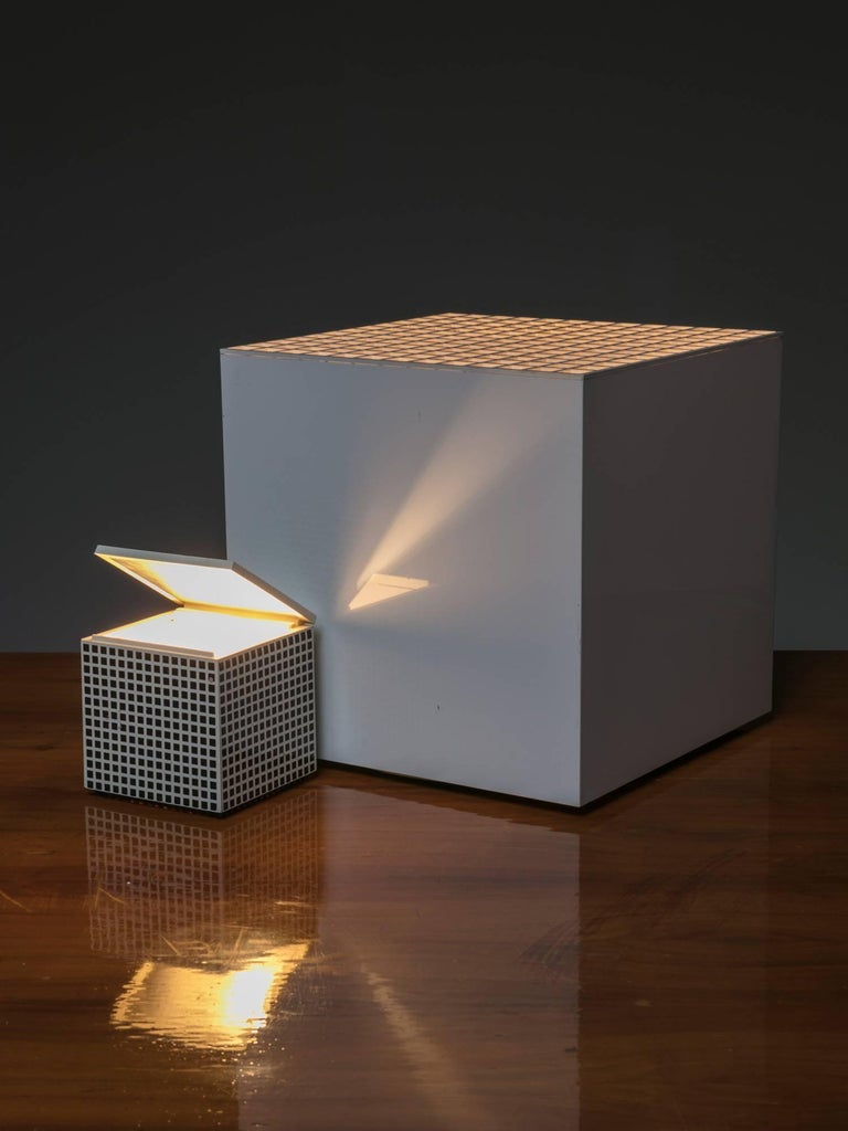 Pair of "Cubo Luce" Table Lamps by Studio Opi for Cini and Nils For ...