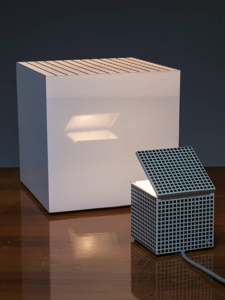 Pair of "Cubo Luce" Table Lamps by Studio Opi for Cini and Nils For ...
