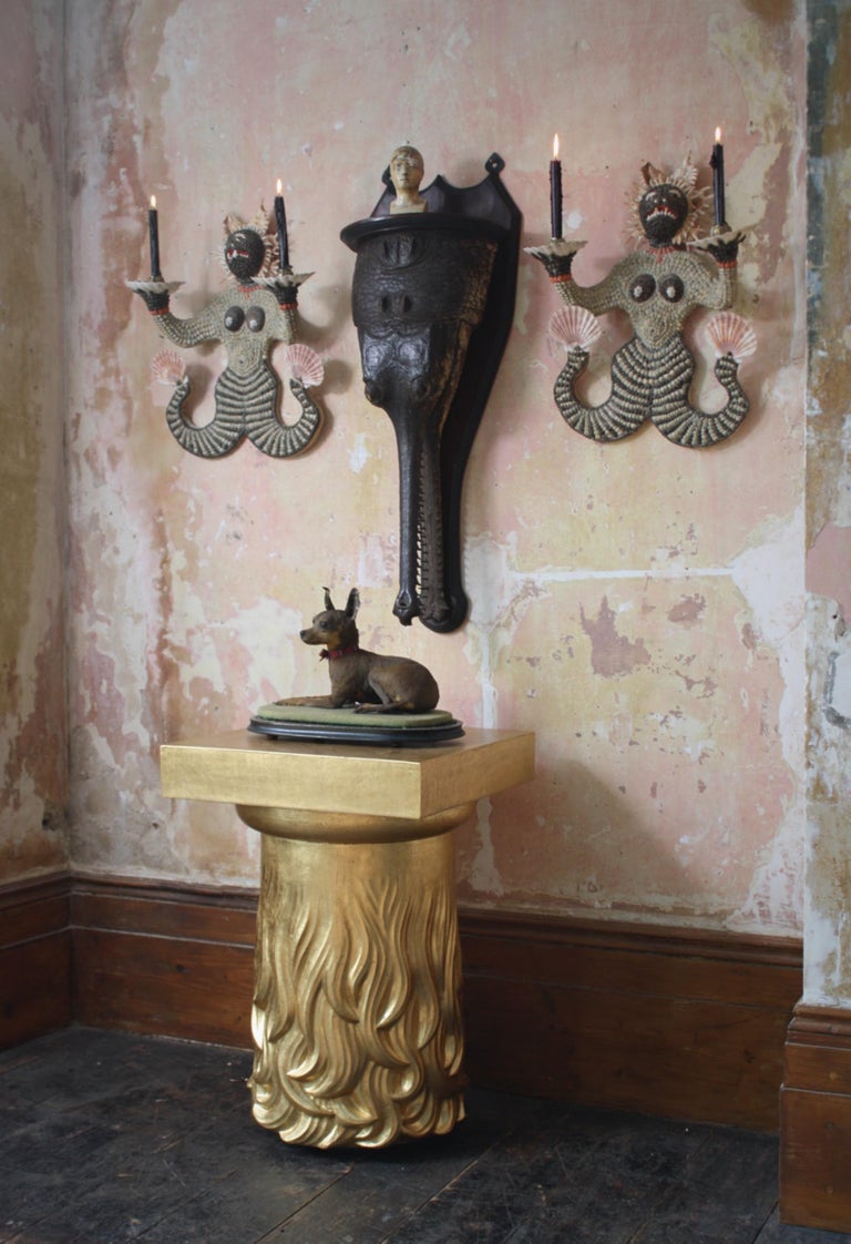 Pair of Curios Mythical Merman Shellwork Grotto Grotesques Wall Sconces ...