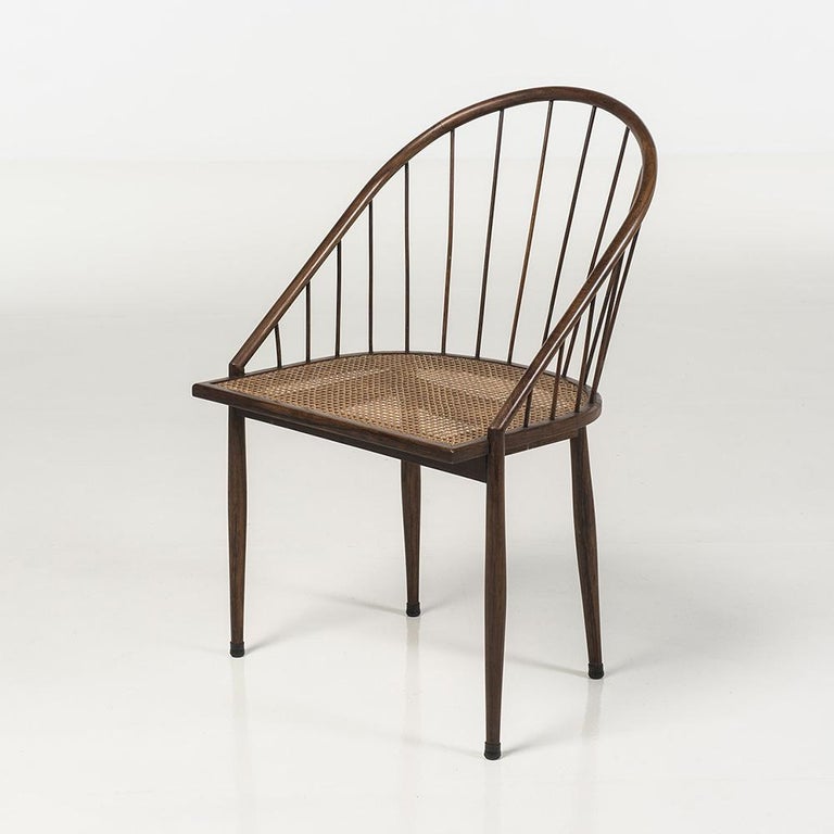 Pair of Curva Dining Chairs by Joaquim Tenreiro at 1stDibs