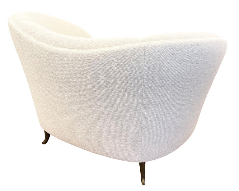 Pair of Curvaceous Italian Mid-Century Club Chairs at 1stDibs