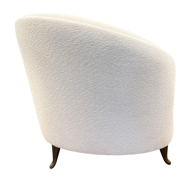 Pair of Curvaceous Italian Mid-Century Club Chairs at 1stDibs