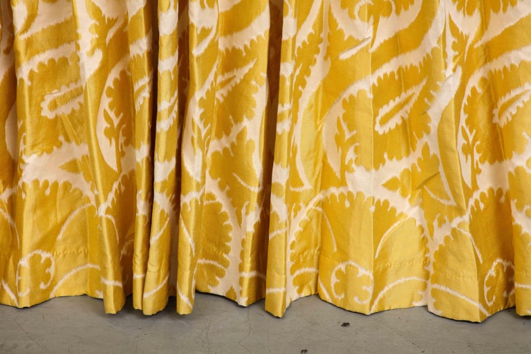 Pair of Custom Blackout Drapes in Pierre Frey Sidonia Girasole For Sale ...