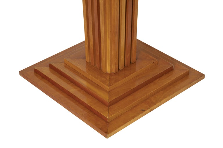 Pair of Art Deco Style Floor Lamps Custom-Made in Maple Wood For Sale ...