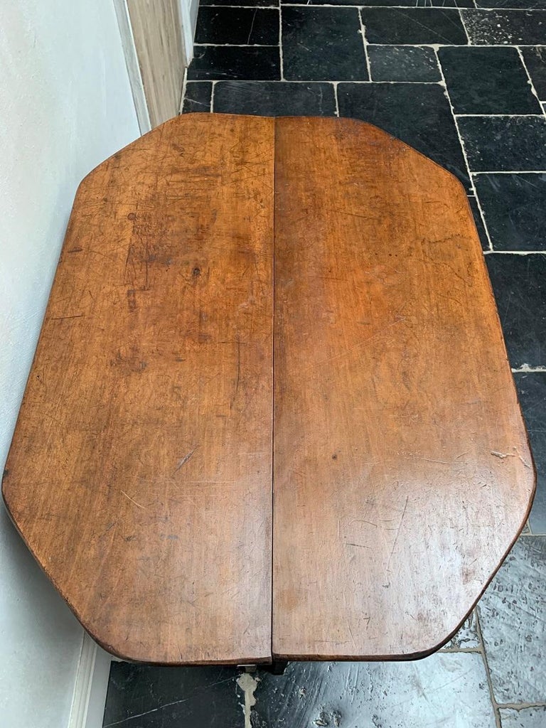 Pair of Custom Made Consoles Iron and Walnut Centretable at 1stDibs