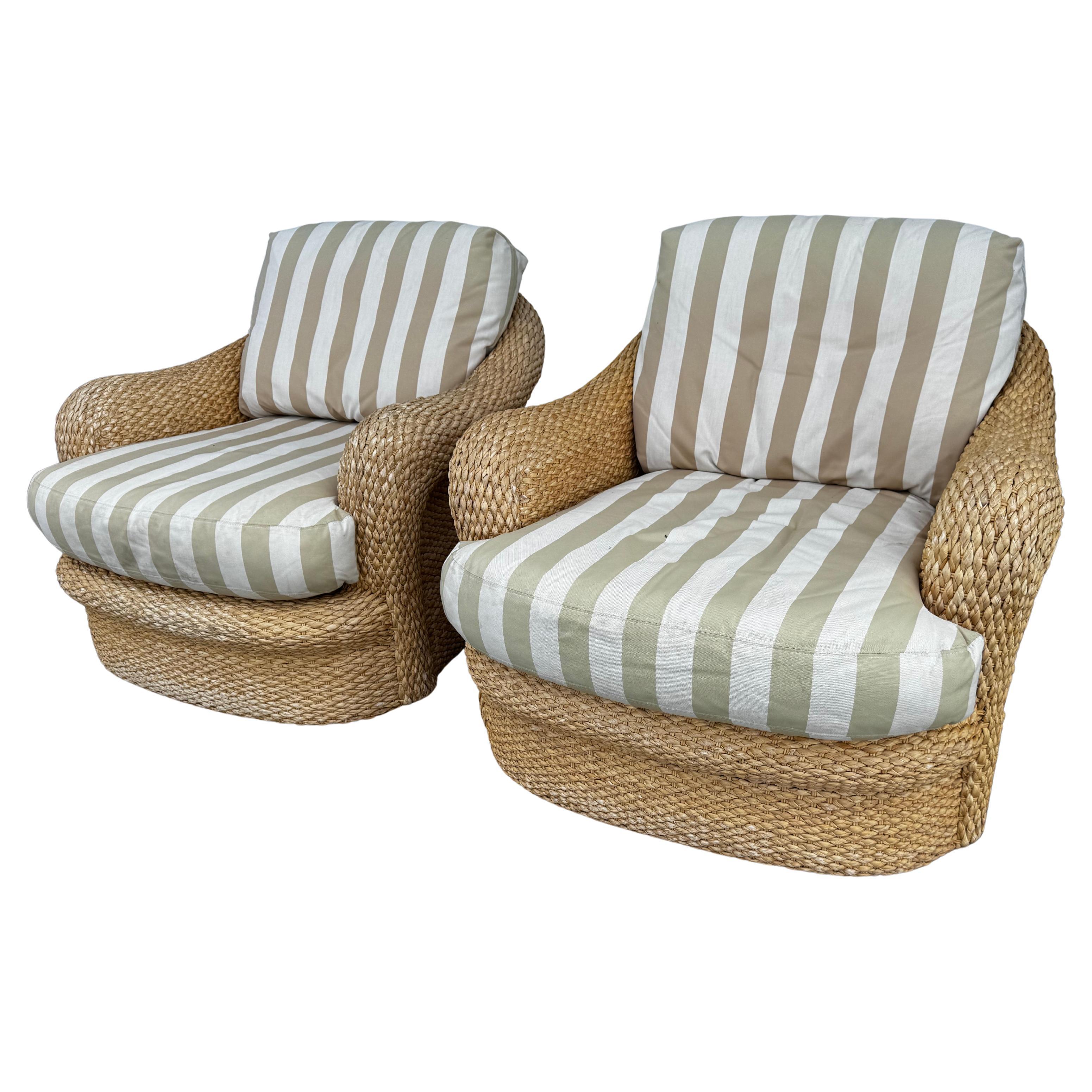 FS Flores Collection Ghost Drapery Armchairs, Priced Individually For ...