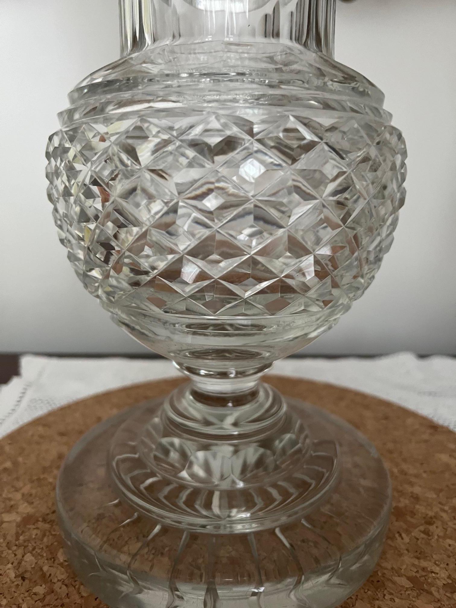 Pair of Cut Glass Flower Vases, Circa 1930 For Sale at 1stDibs