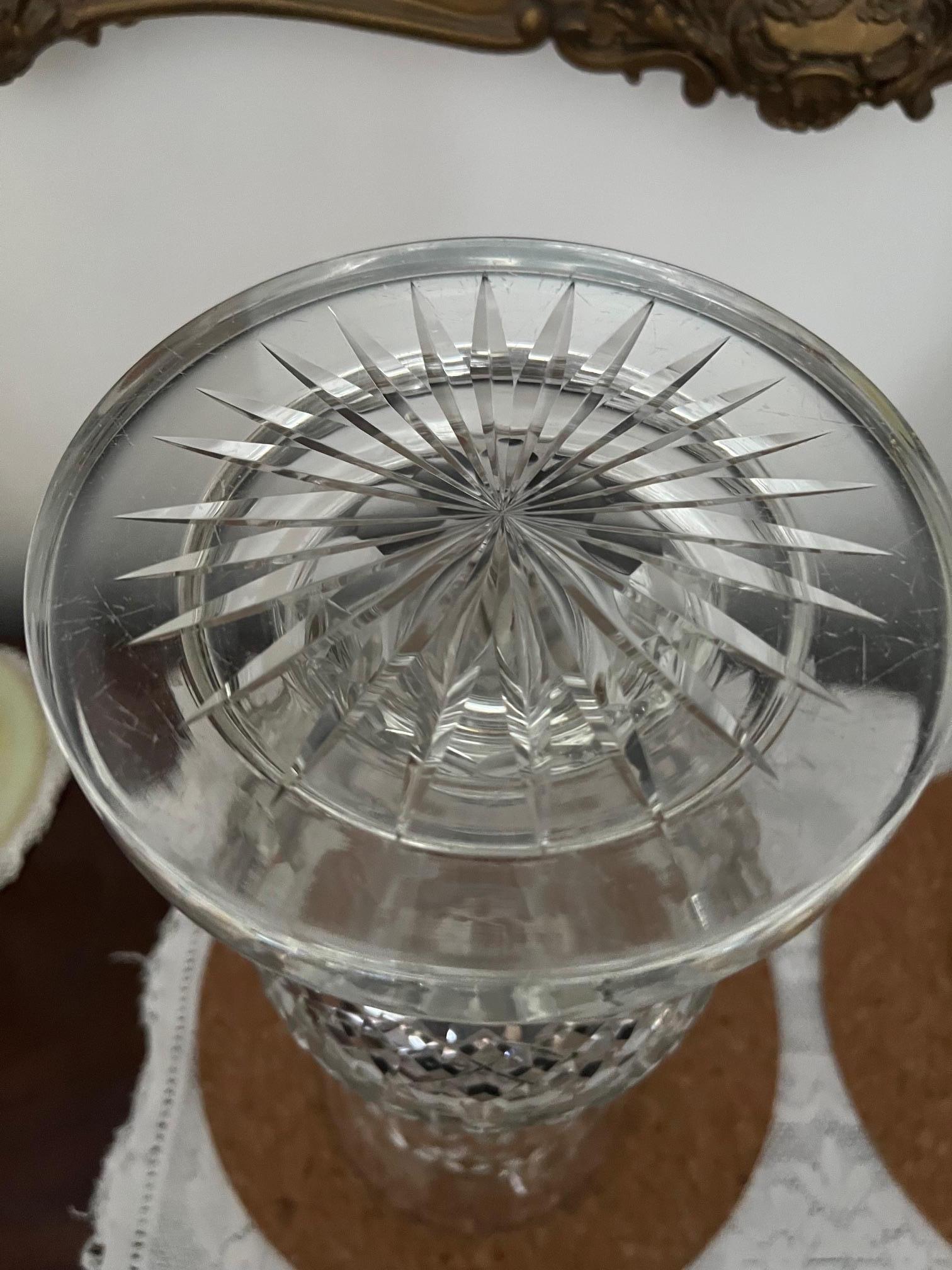 Pair of Cut Glass Flower Vases, Circa 1930 For Sale at 1stDibs