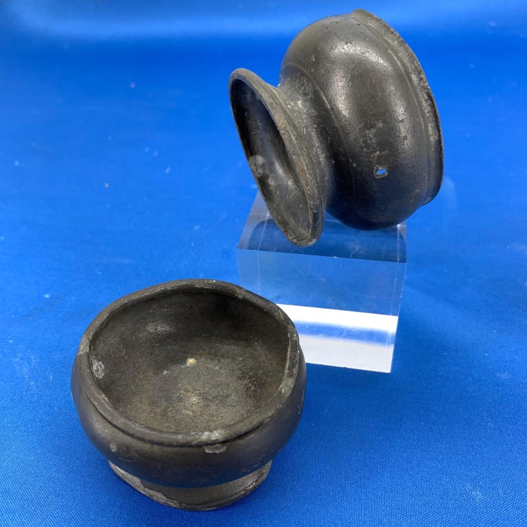 Pair Of Danish 18th Century Pewter Salt Cellars For Sale at 1stDibs