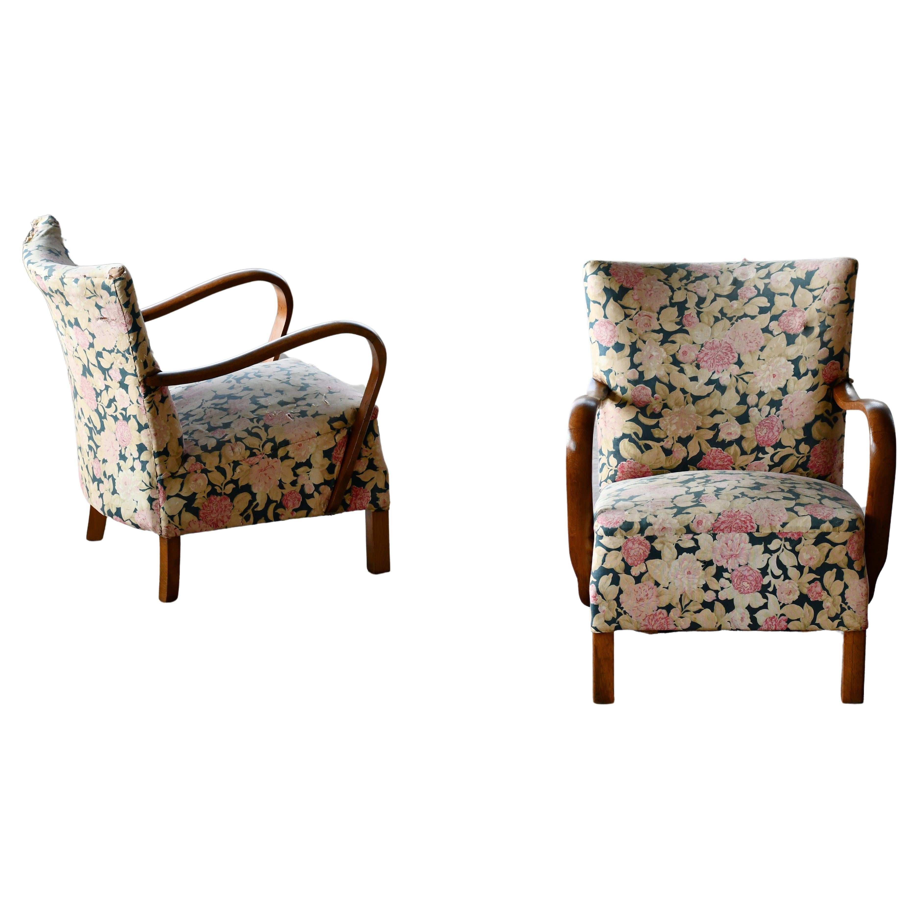 Pair 1930s Asymmetrical Art Deco Shell Back Chairs at 1stDibs | art ...