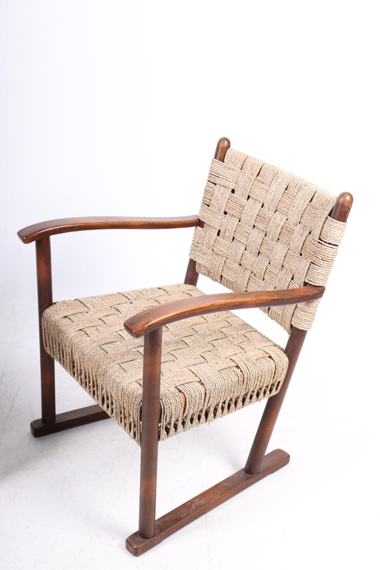 Pair of Danish Lounge Chairs by Fritz Hansen, 1940s For Sale at 1stDibs