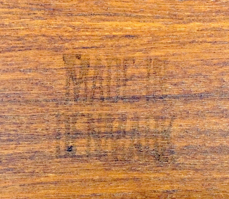 Pair of Danish Mid Century Modern Rolled Edges Side End Tables Stands ...