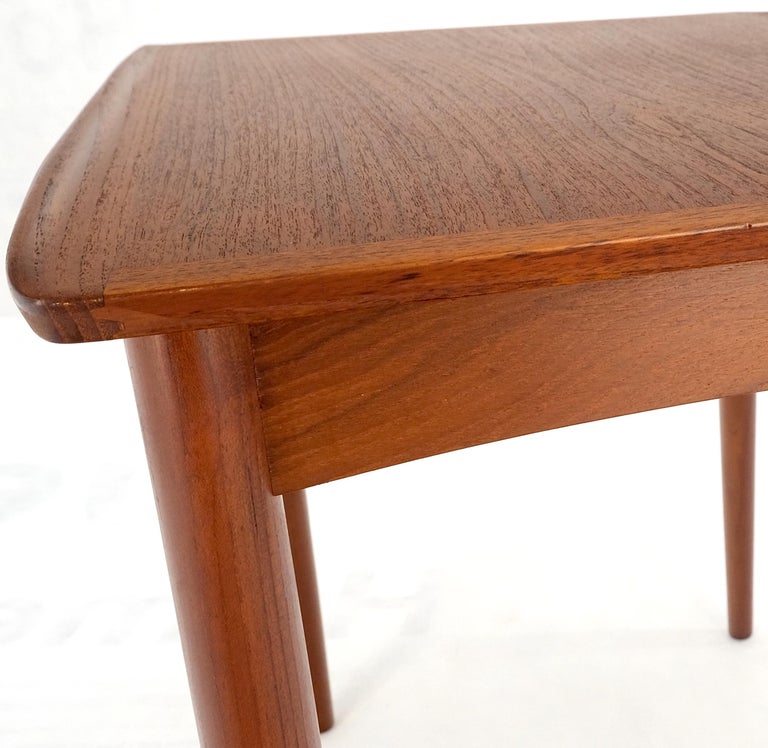 Pair of Danish Mid Century Modern Rolled Edges Side End Tables Stands ...