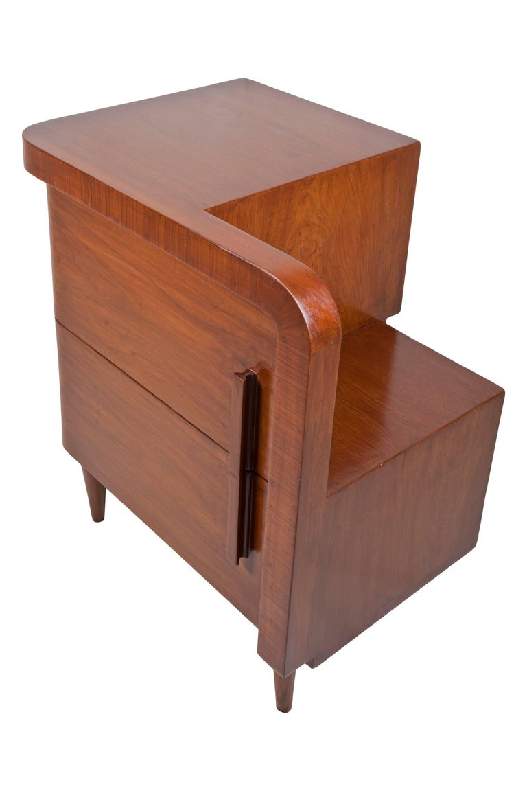 Pair of Danish Mid-Century Modern Teak Side Tables with Swing-Out ...