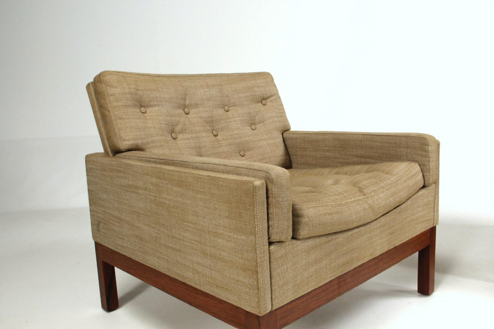 Pair of Danish Midcentury Canvas Lounge with Rosewood Base 1960's For ...