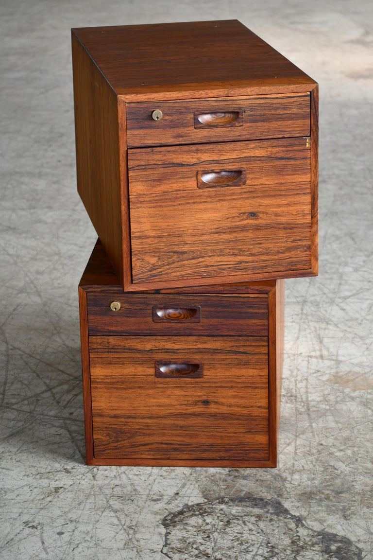 Pair of Danish Midcentury File Cabinets in Rosewood by Arne Vodder at ...
