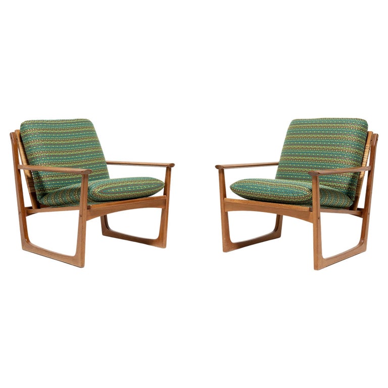Pair of Danish Modern Cane Back Armchairs by Hans Olsen, c. 1960 For ...