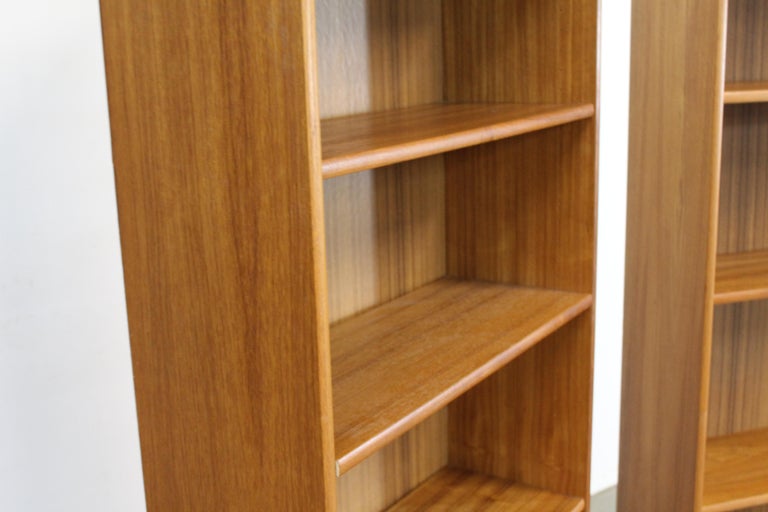 Pair of Danish Modern Mobler Teak Tall Bookcases at 1stDibs