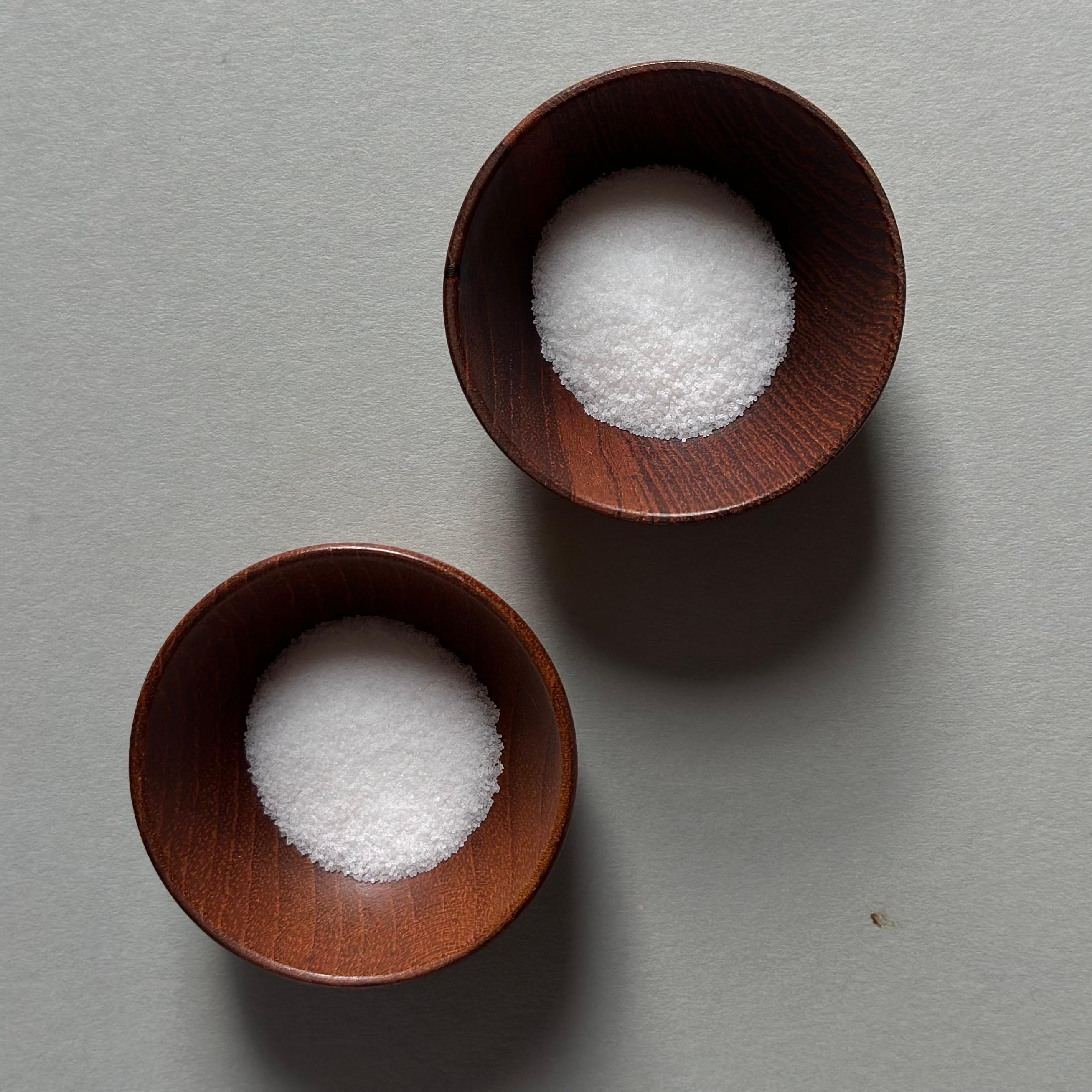 Pair of Danish Modern Oiled Teak Salt Cellars, Frantz Lyngby, circa ...