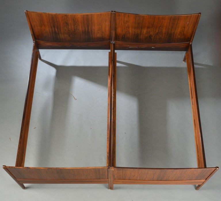 Pair of Danish Modern Rosewood Single Bed Frames by Illums Bolighus at ...